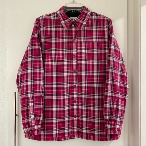 L.L. Bean | Tops | Ll Bean Fleece Lined Flannel Shirt | Poshmark
